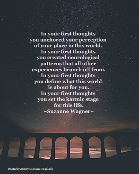 Suzanne Wagner Quote - In Your First Thoughts - Suzanne Wagner